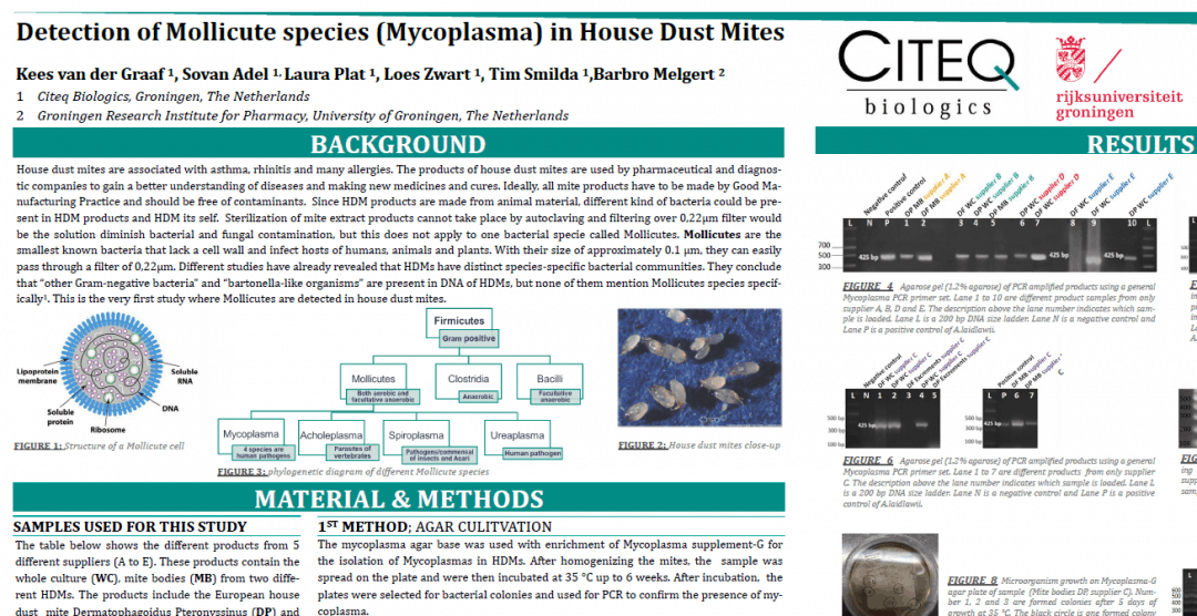 Outtake mycoplasma poster - Citeq Biologics